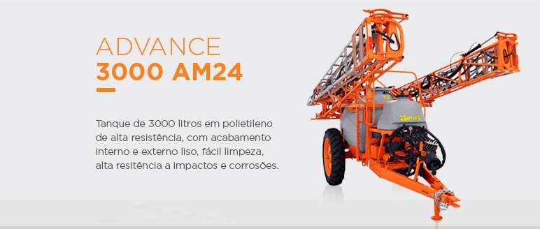 Pulverizador Barras - Carretas Advance 3000 Am24 - Ano: 2014 - Agroads